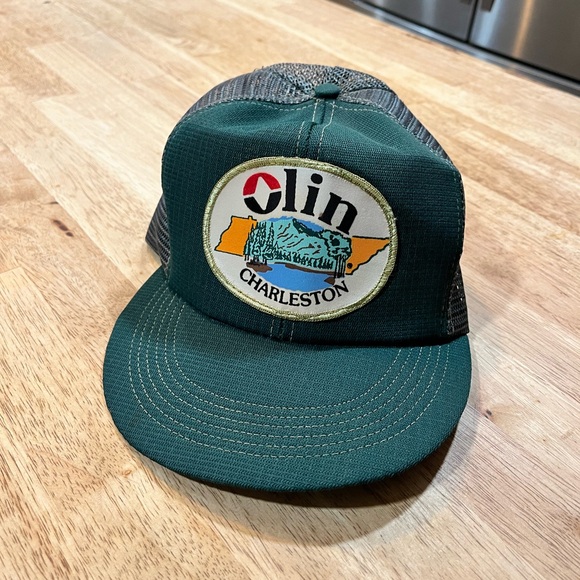 Accessories | Vintage Olin Corp Charleston Mesh Snapback Trucker Hat ...